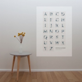 Botanical Alphabet Poster - Buy Online Or Call (03) 8774 2139