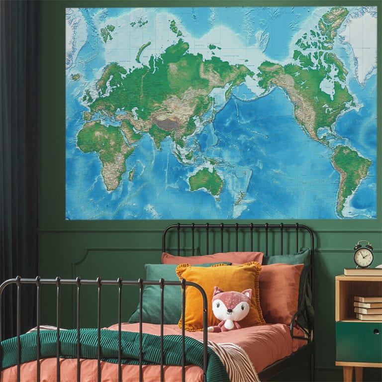 Detailed World Map Decal - Buy Online Or Call (03) 8774 2139